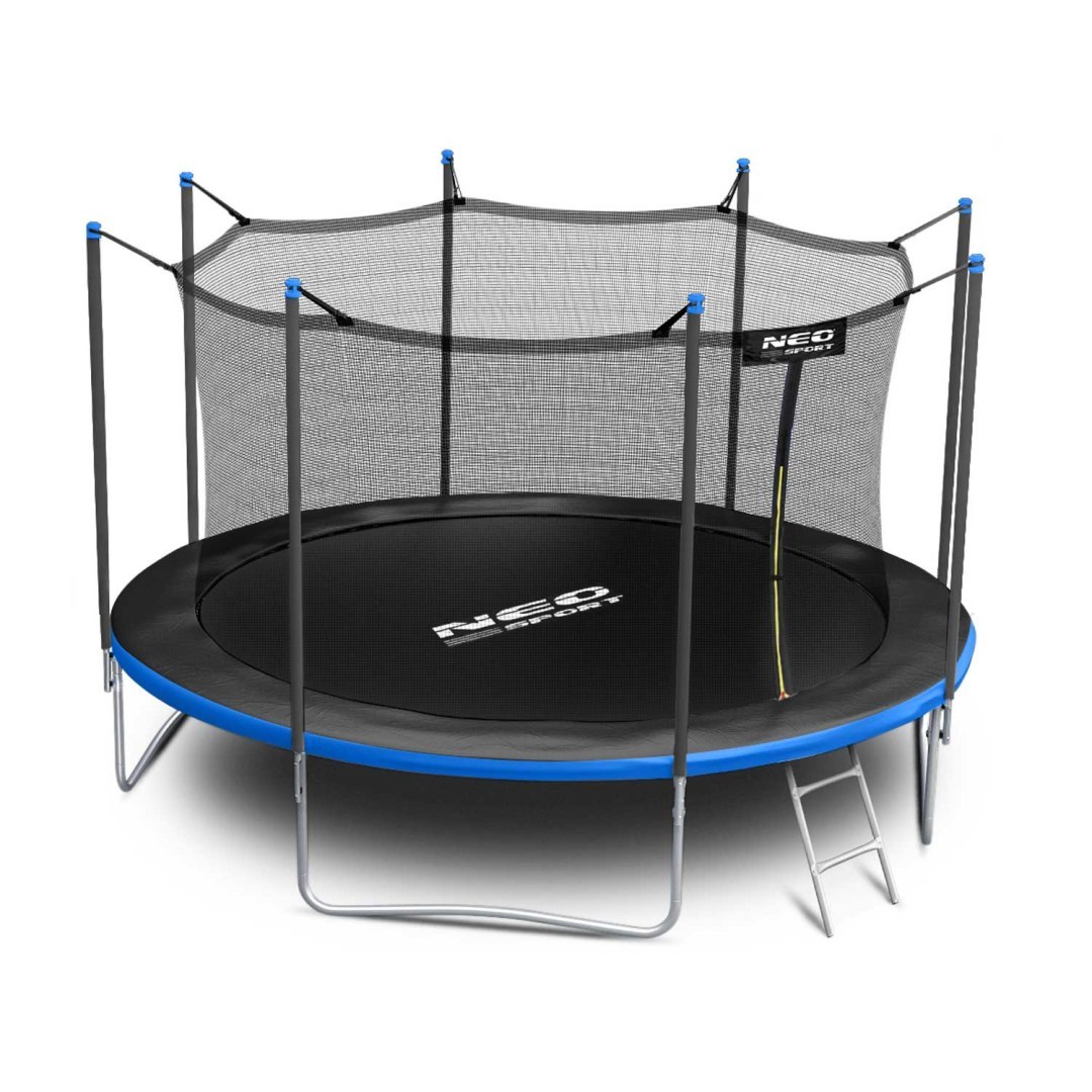 Trampolina ogrodowa 12ft/374cm z siatką wewnętrzną i drabinką Neo-Sport - Arena.pl